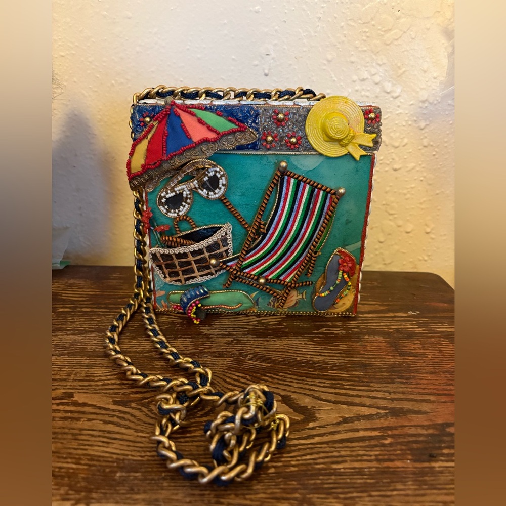 Mary Frances Vintage Beach Therapy Box Purse Bag 6x6x… - Gem